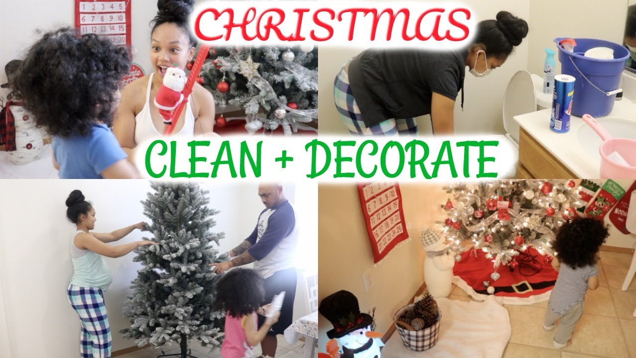 CHRISTMAS CLEAN AND DECORATE WITH ME 2019! | DECORATING FOR CHRISTMAS ...
