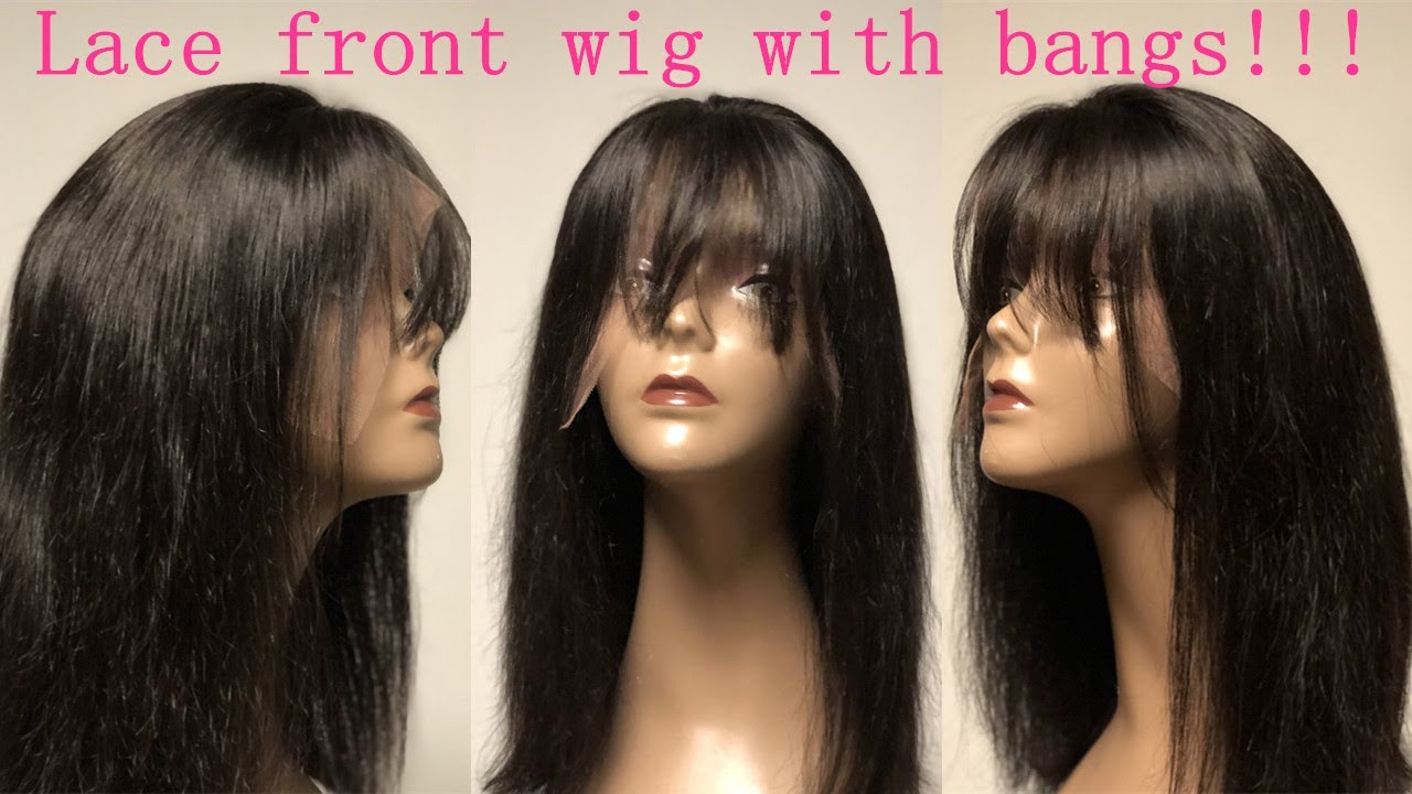 Manufacturer of wigs in China! Custom Lace front wig with bangs ...
