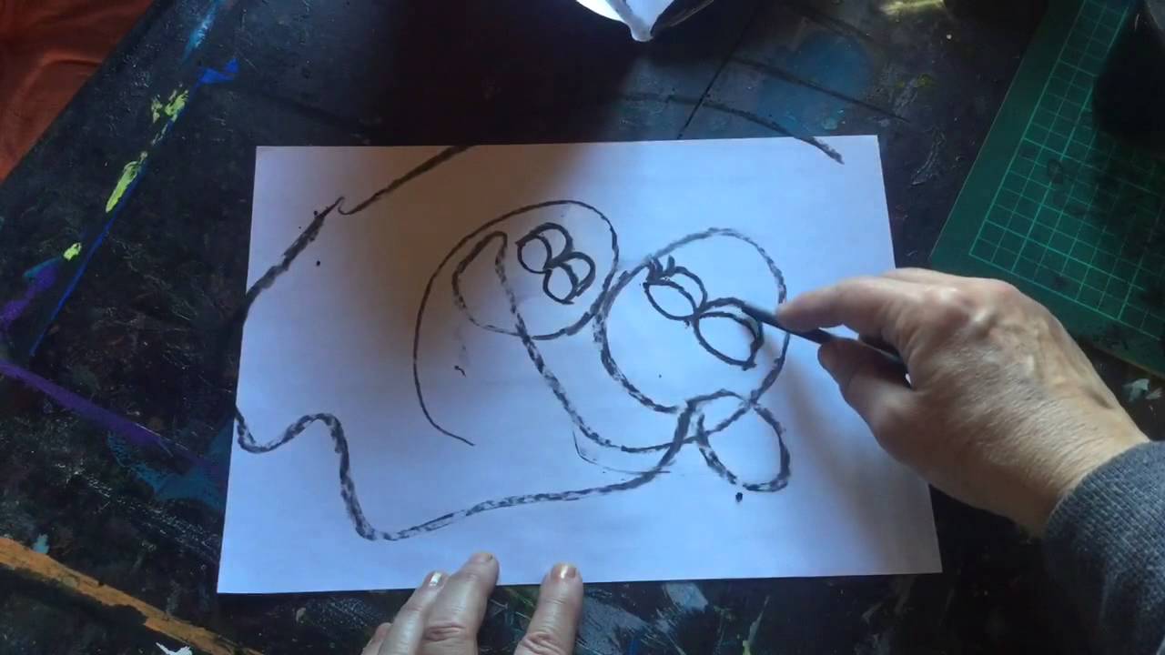 Blind Doodling Extra Mini Tutorial - YouTube