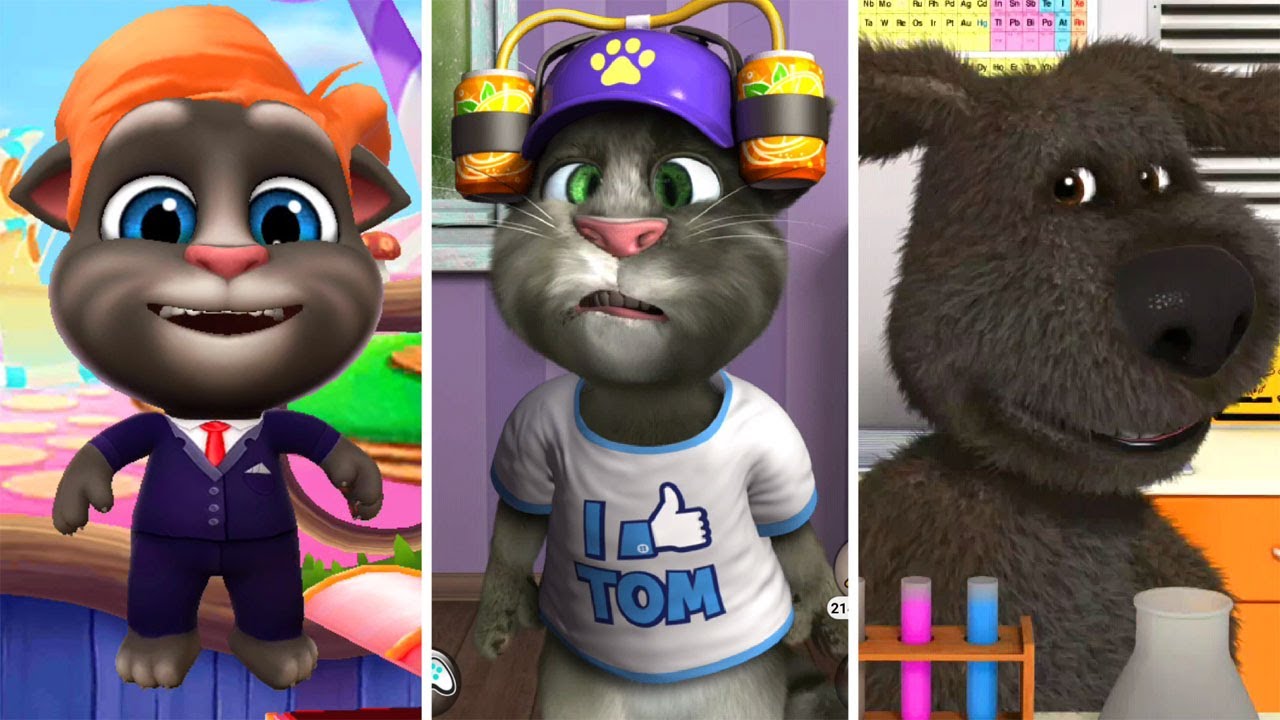 Tom Ben and Cat Have Fun / Talking Ben, My Talking Tom 2, My Talking ...
