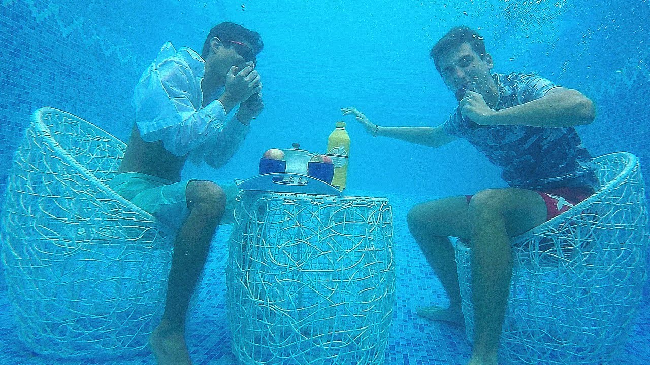 UNDERWATER DINNER CHALLENGE !!! - YouTube