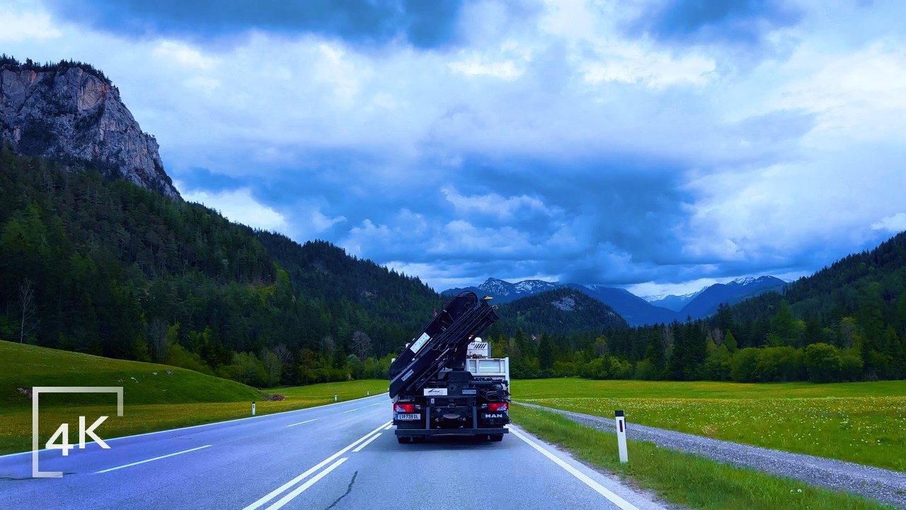 Scenic Drive Alps 4K | Cloudy Road Trip in Austria ASMR - YouTube