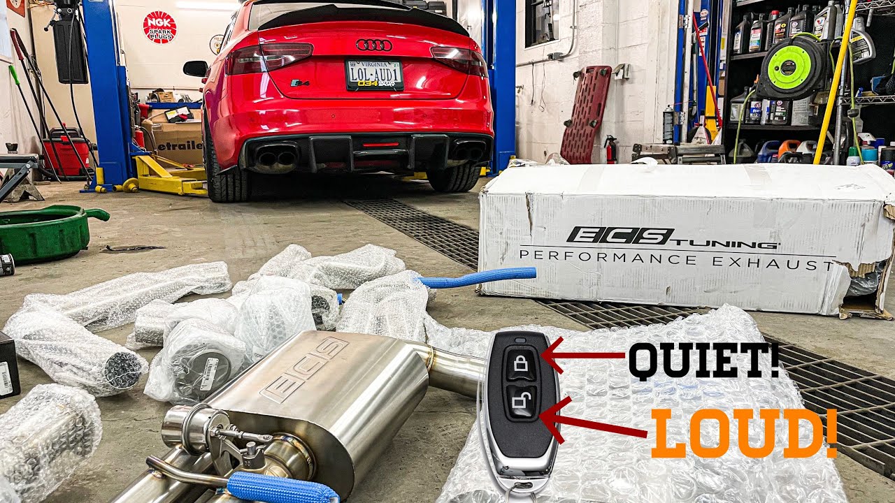ECS TUNING LOUDEST VALVED EXHAUST FOR MY AUDI S4 B8.5! - YouTube