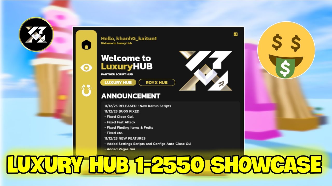 Blox Fruit - Luxury Hub Kaitun 1-2550 Showcase - YouTube