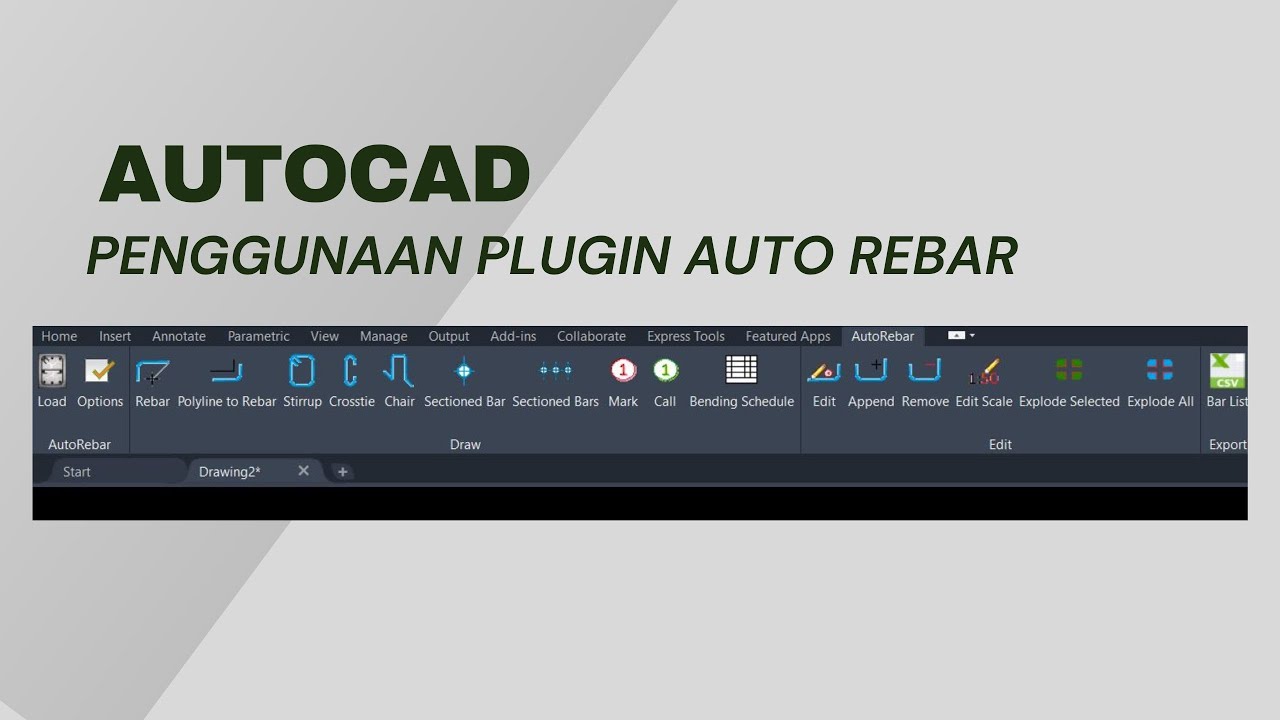 Tutorial Autocad Penggunaan Plugin AutoRebar Part 1 - YouTube