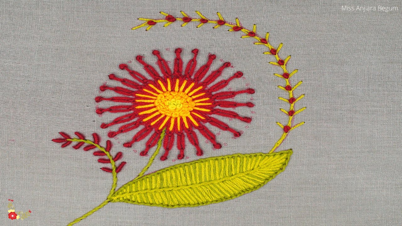 Very Simple Flower Design, Very Simple Hand Embroidery Flower Design ...