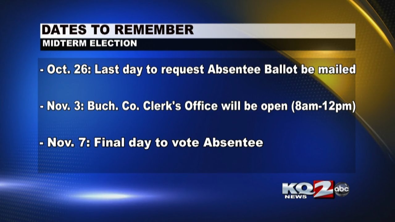Midterm election dates to remember - YouTube