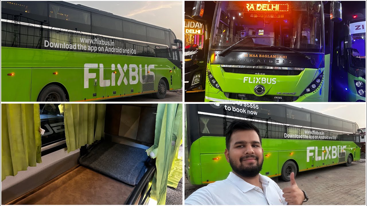 Travelling from Jammu to Delhi in Flix Bus | Sleeper Overnight Bus ...