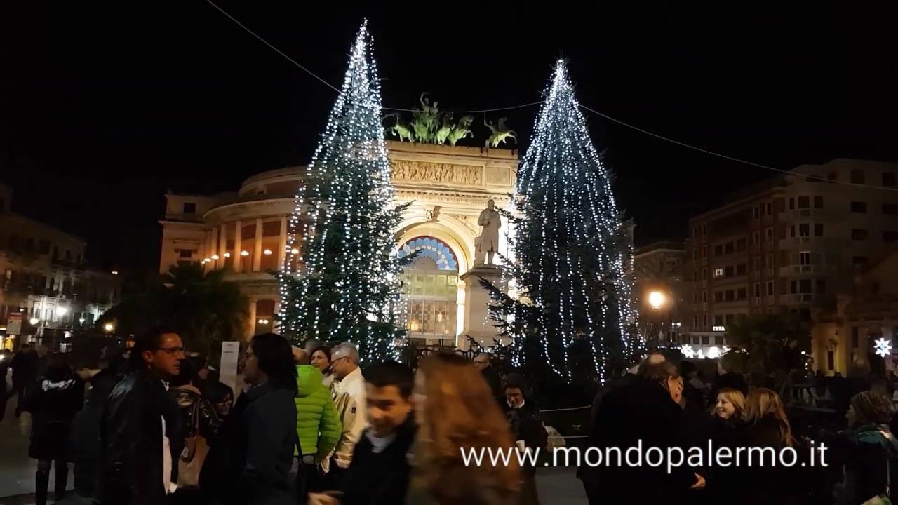 Palermo - Luminarie Natale 2016 - YouTube
