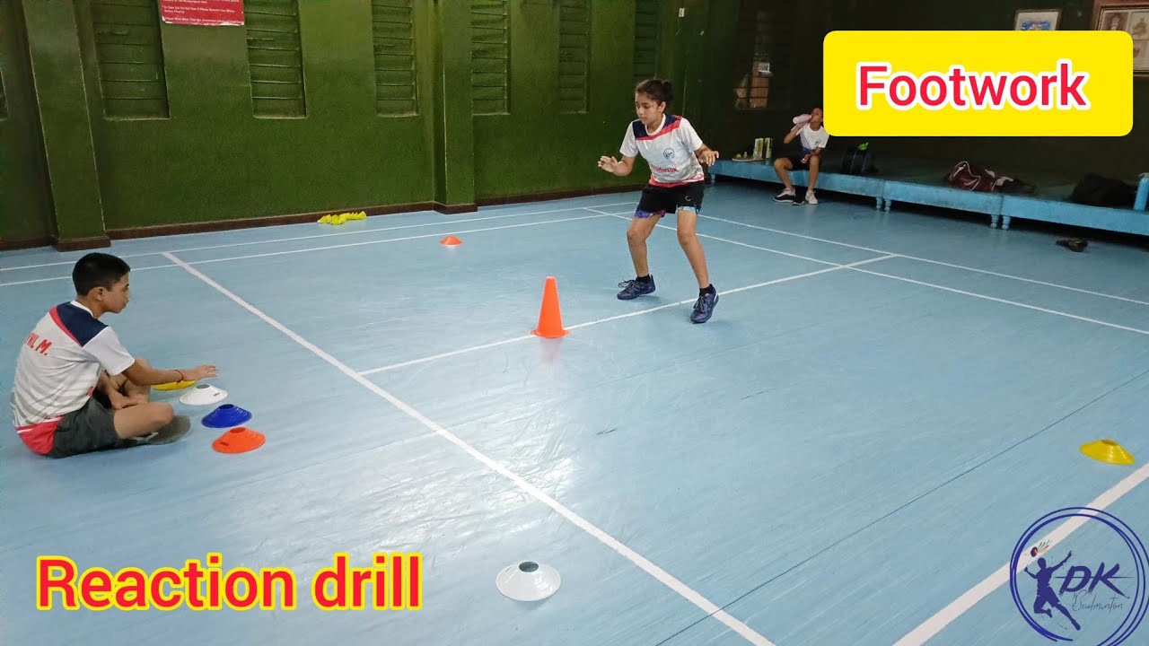 Reaction Drill 🔴 Badminton Footwork Training 🔴 Vishva Darji - YouTube