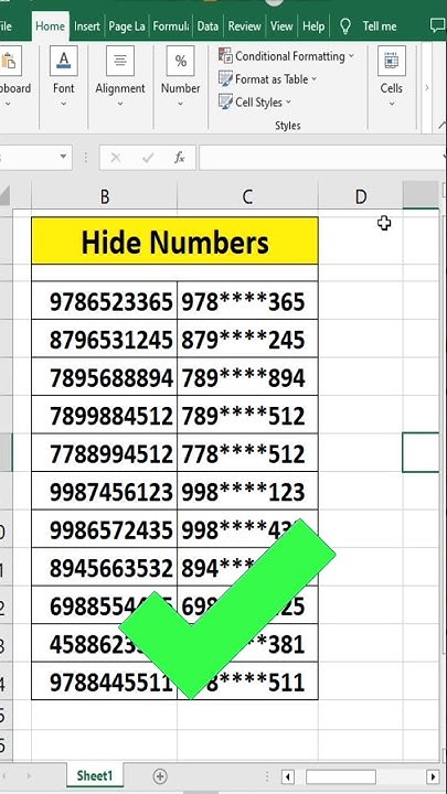 Excel Super Trick 🔥 hide numbers #exceltips #education #excel #trending - YouTube