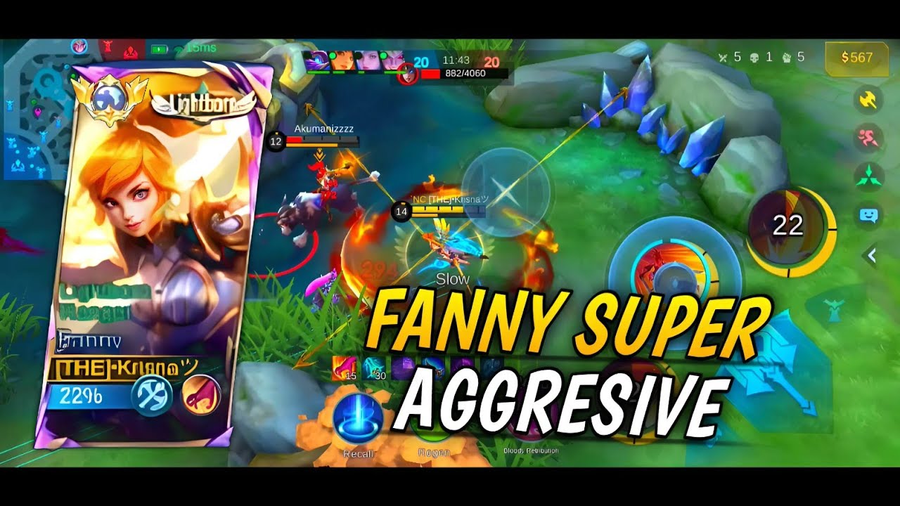 Aggresive Fanny Gameplay & Emblem Reveal | Usntoppable Skils! - YouTube