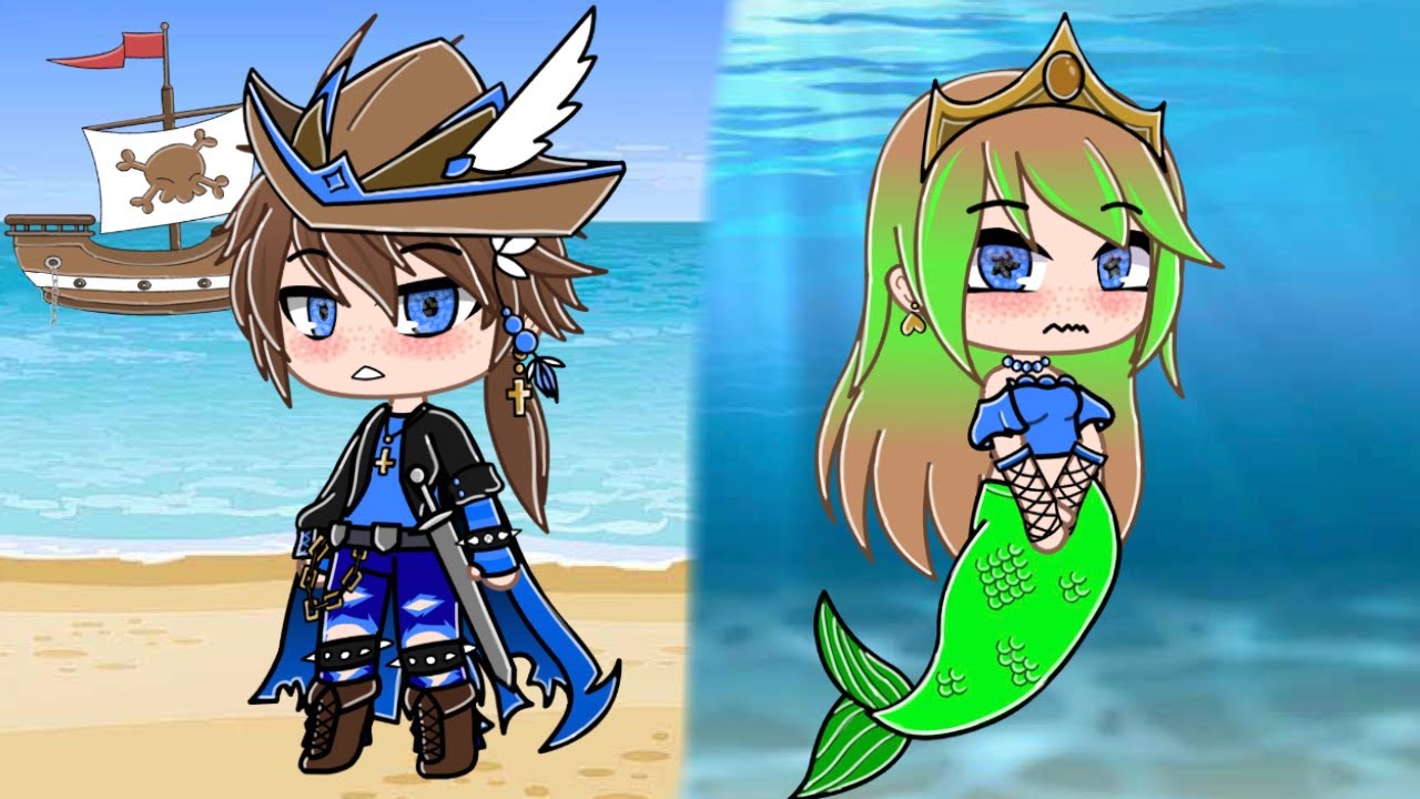 Pirate and mermaid / Gacha club mini movie - YouTube