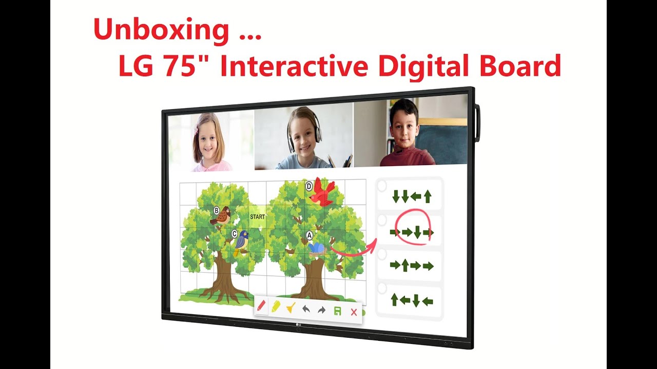 LG 75" Interactive Digital Board - YouTube