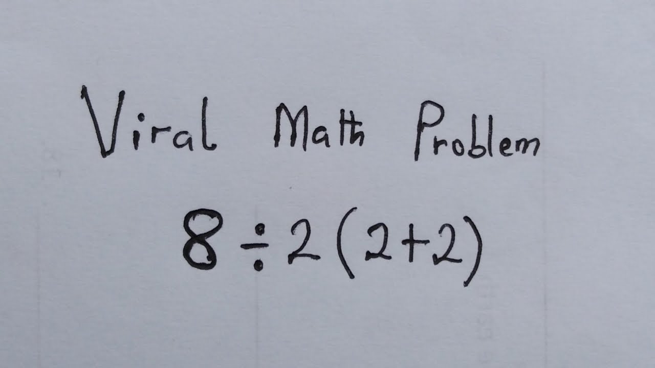 The viral math problem that everyone almost failed ! - YouTube