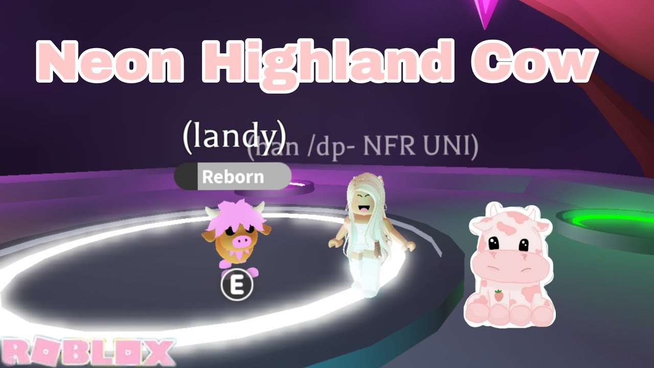 Making A Neon Highland Cow In AdoptMe! 💐 - YouTube