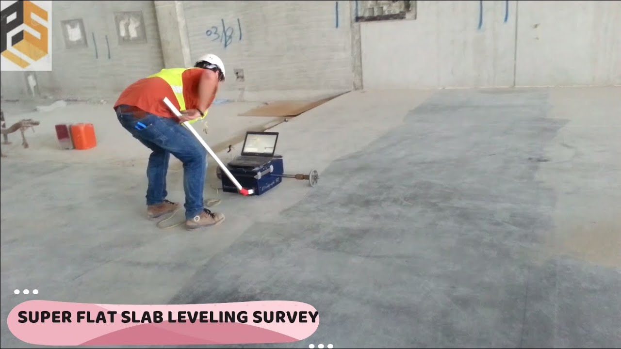 How to Survey a Super flat slab leveling - YouTube