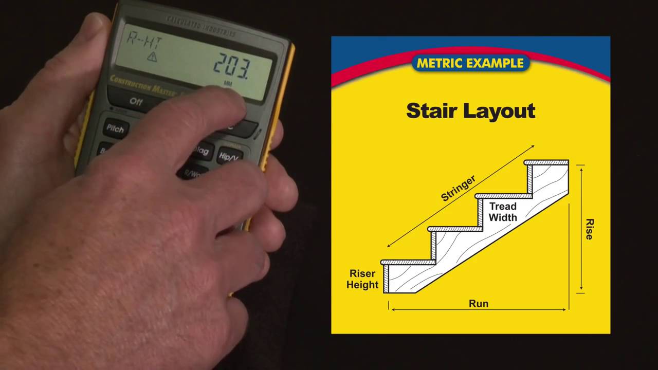Construction Master 5 Metric Stair Layout Calculations How To - YouTube
