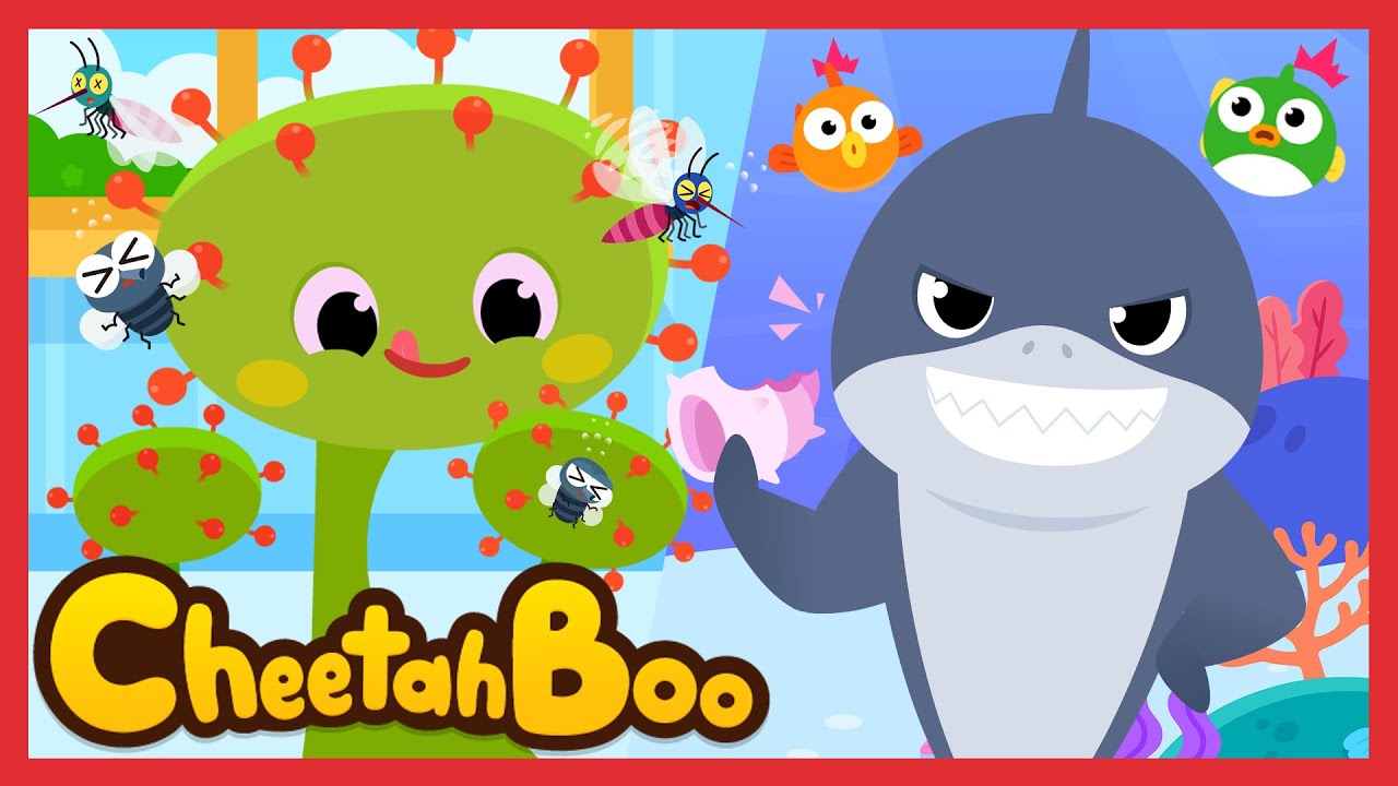 Run Away | 😱🤣 scary creatures (feat. sundews & sharks) | nursery rhymes | kids song | # ...