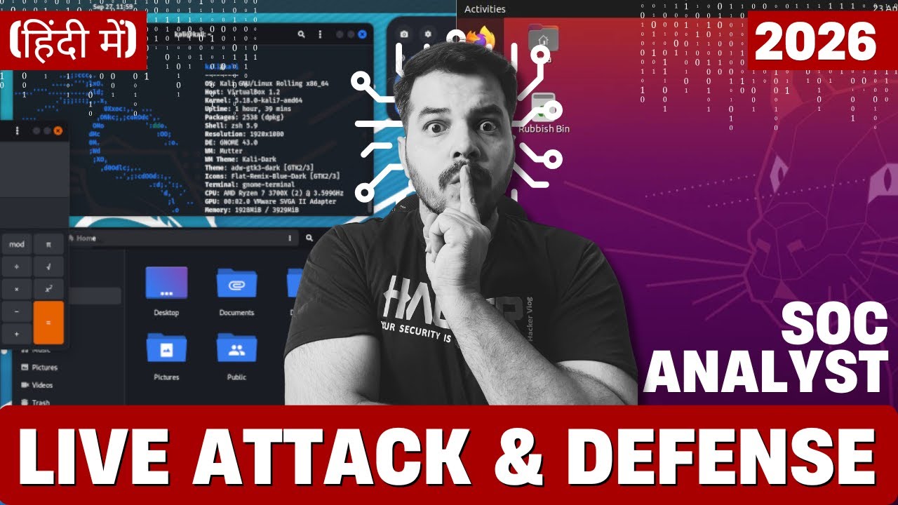 🔴 LIVE Cyber Attack Simulation Hacker vs SOC Analyst (Real-Time ...