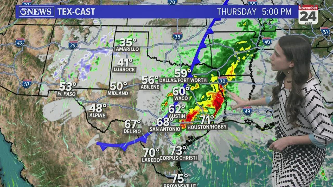 Temperatures and humidity increase ahead of rainy Thanksgiving Day ...