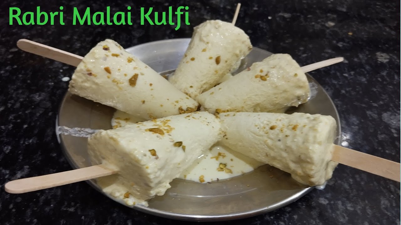 Rabdi malai kulfi | rabdi ice cream recipe | malai kulfi recipe | kulfi ...
