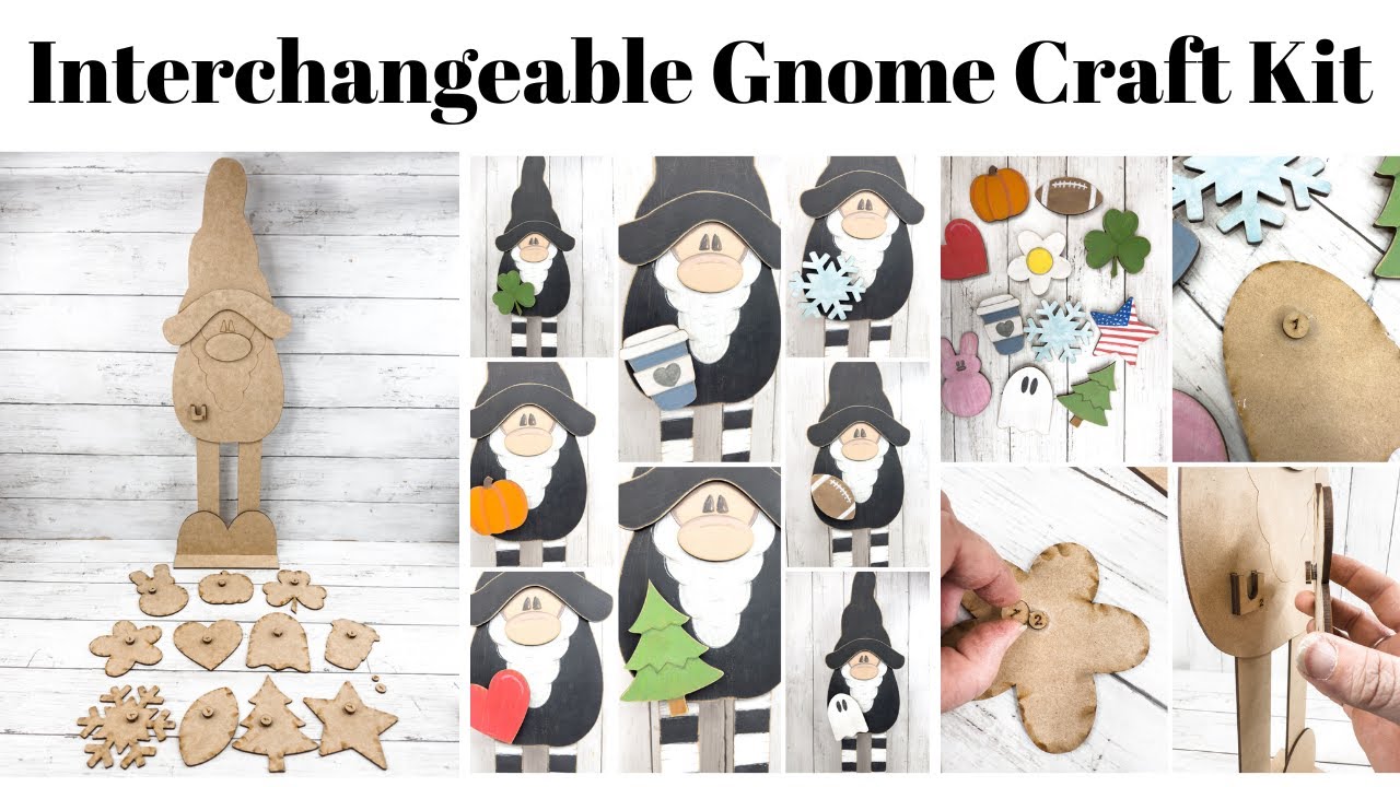 DIY Interchangeable Gnome Craft Kit tutorial -Seasonal Home Decor - YouTube