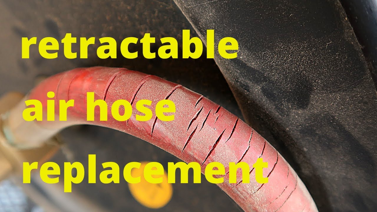 Retractable AIR HOSE replacement. How to do it. - YouTube
