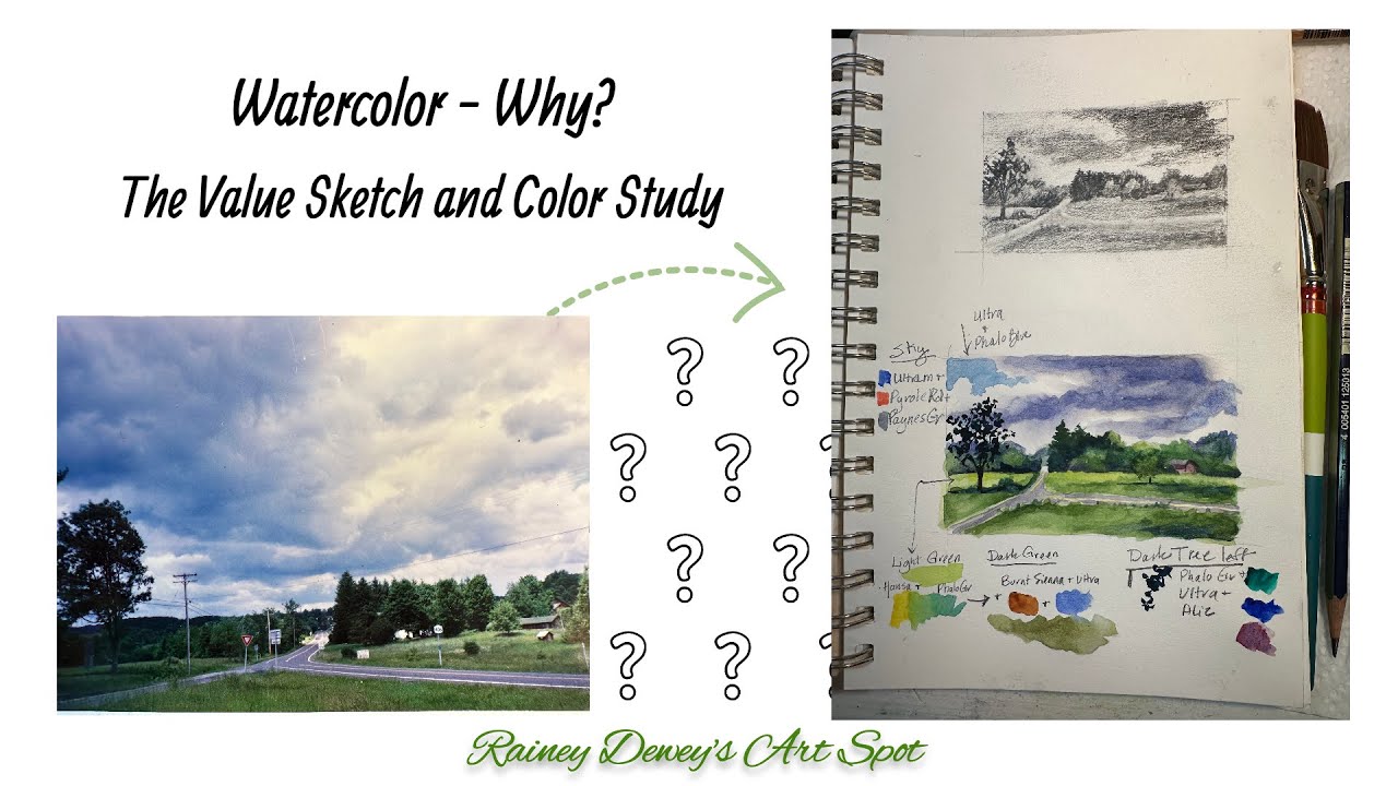 Watercolor - Why do a Value Sketch and Color Study? - YouTube
