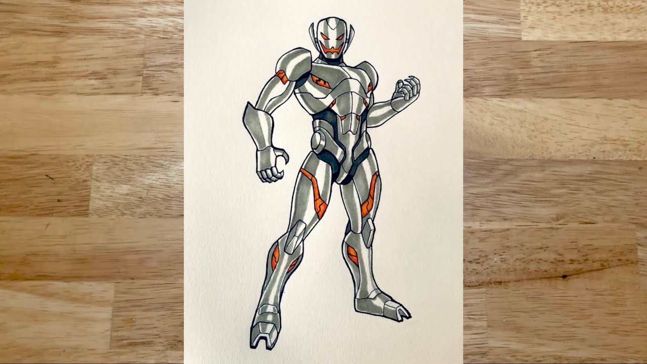 How to draw Ultron (full body) - YouTube