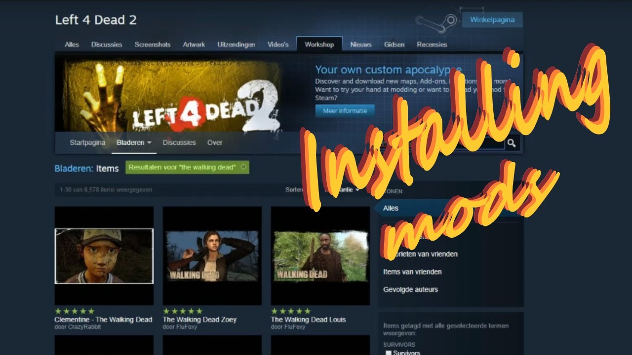 How to istall mods on L4D2 - YouTube
