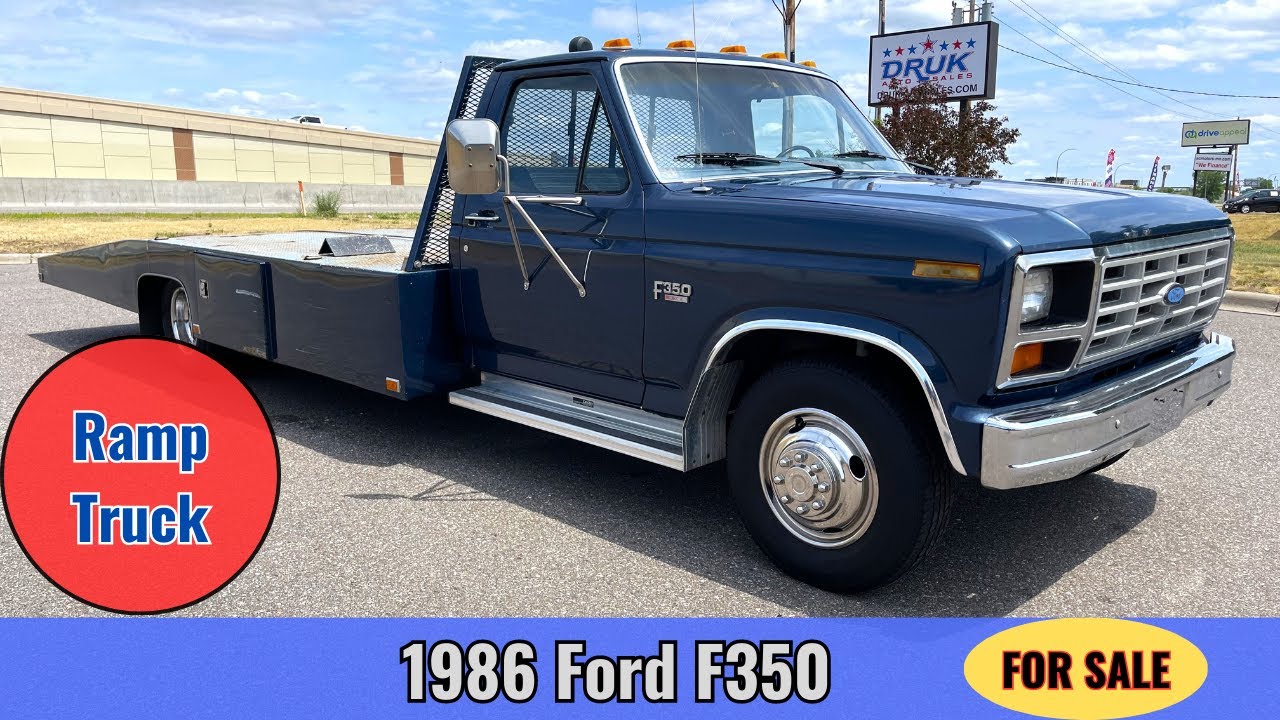 1986 Ford F350 Car Hauler * Very Cool * #usa #vintage #ford - YouTube