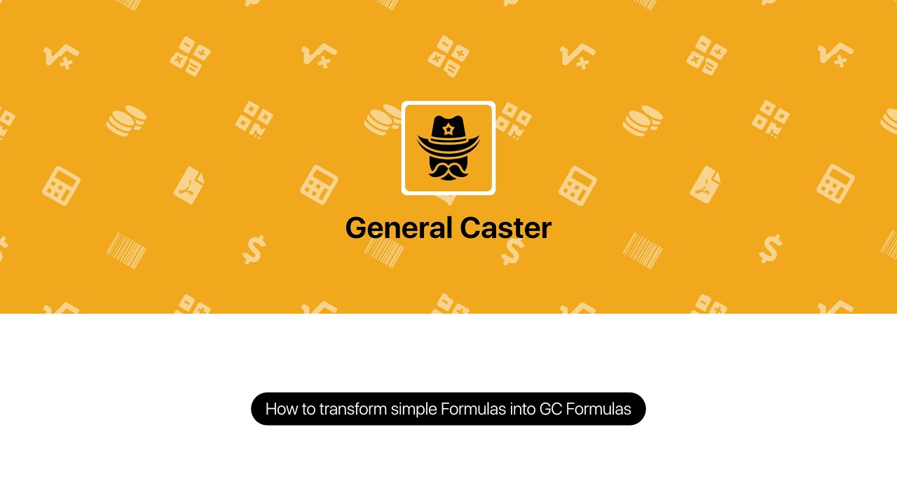 How to transform simple Formulas into General Caster Formulas - YouTube