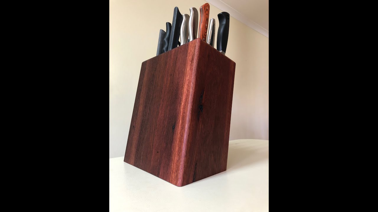 The Jarrah Tower knife block - YouTube