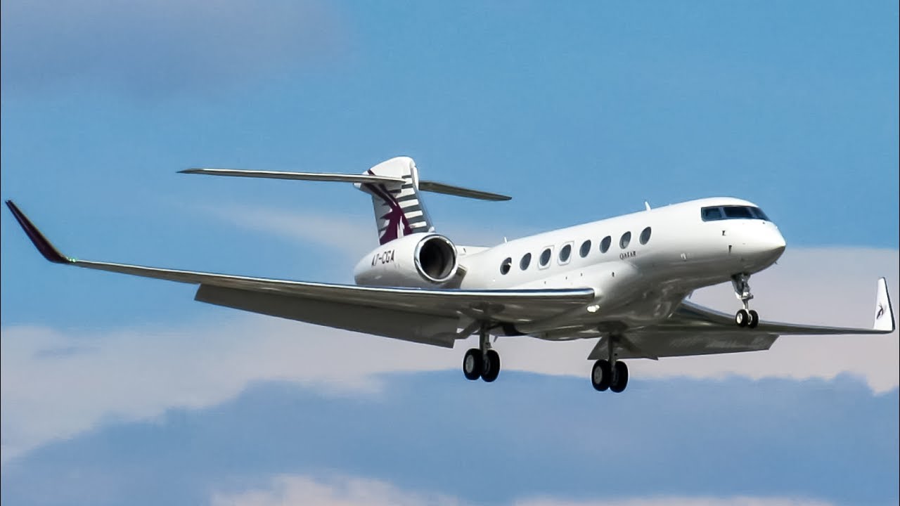 Qatar Executive Gulfstream G650ER (GLF6) landing & departing Montreal ...
