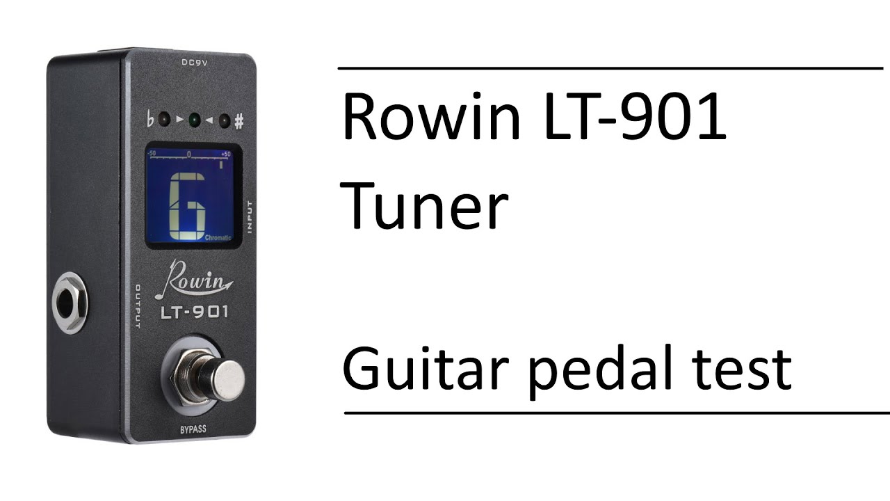 Rowin LT-901 Tuner pedal test demo - YouTube