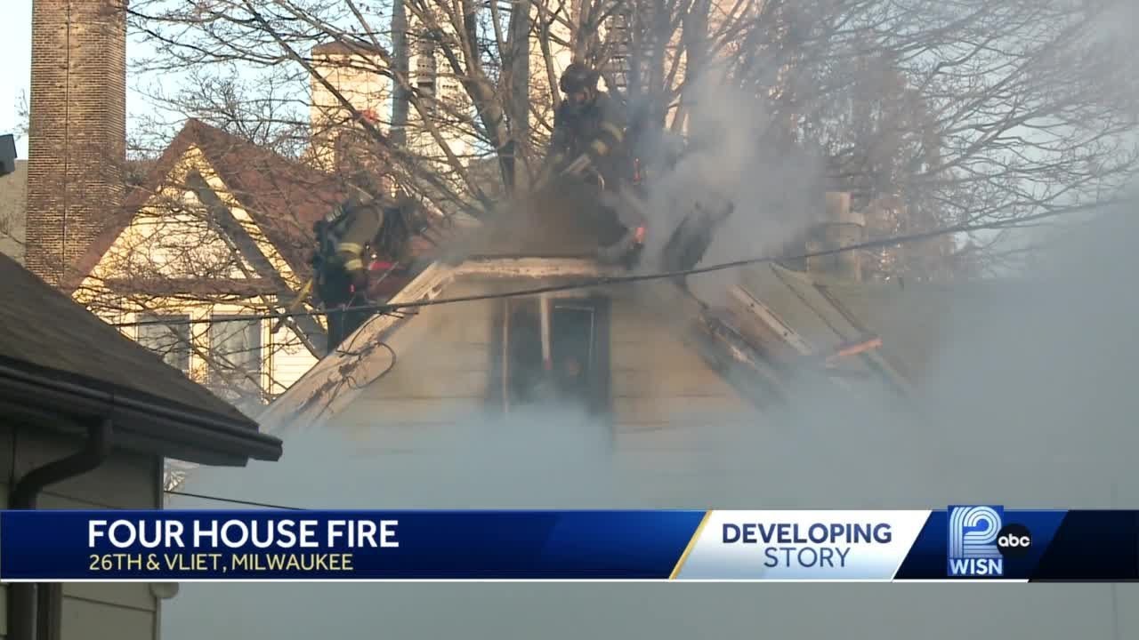 Four house fire - YouTube