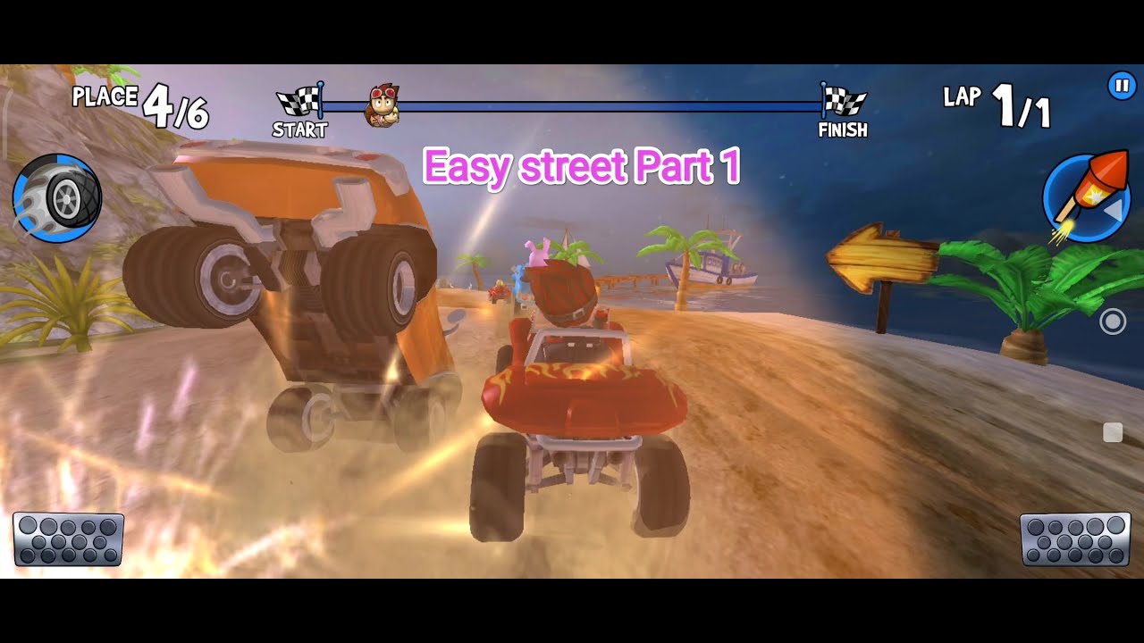 Beach Buggy Racing 1,GamePlay Easy Street Part1 (Android) - YouTube