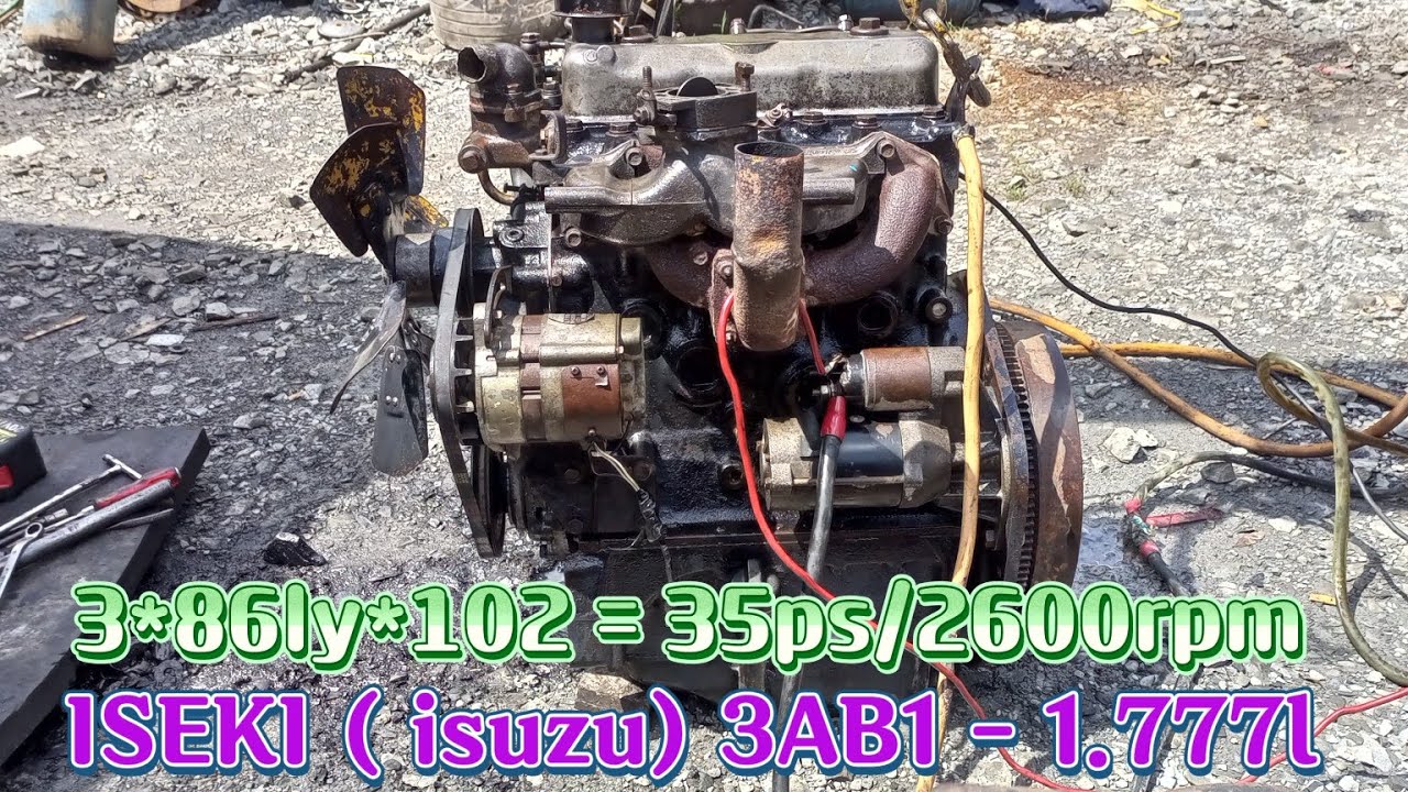 (đã bán)Động cơ Iseki (Isuzu 3AB1) STD TS3510 (1.777l) - 0903003900 ...