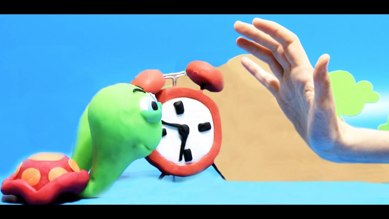 Sleepy turtle Stop motion cartoon for children - BabyClay - YouTube