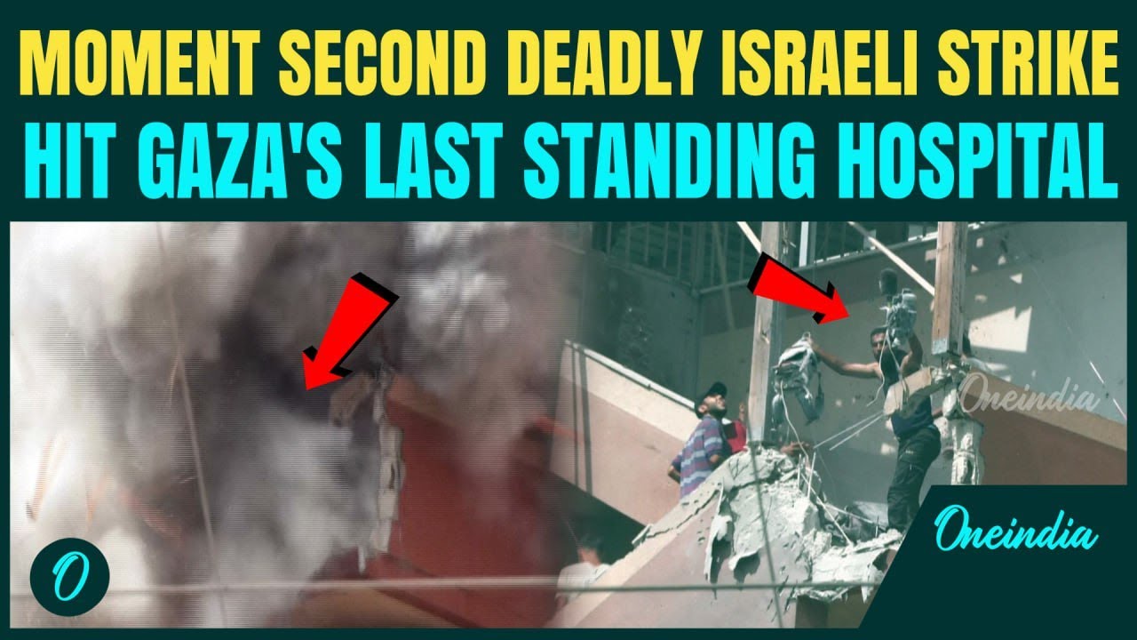 Israel BOMBS Gaza Hospital LIVE: Moment 2nd Deadly Israeli Strike Hit ...