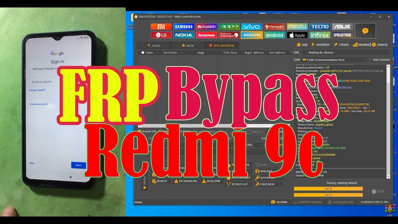 Xiaomi Redmi 9c MIUI 12 Device locked with FRP/ Google Account Bypass ...