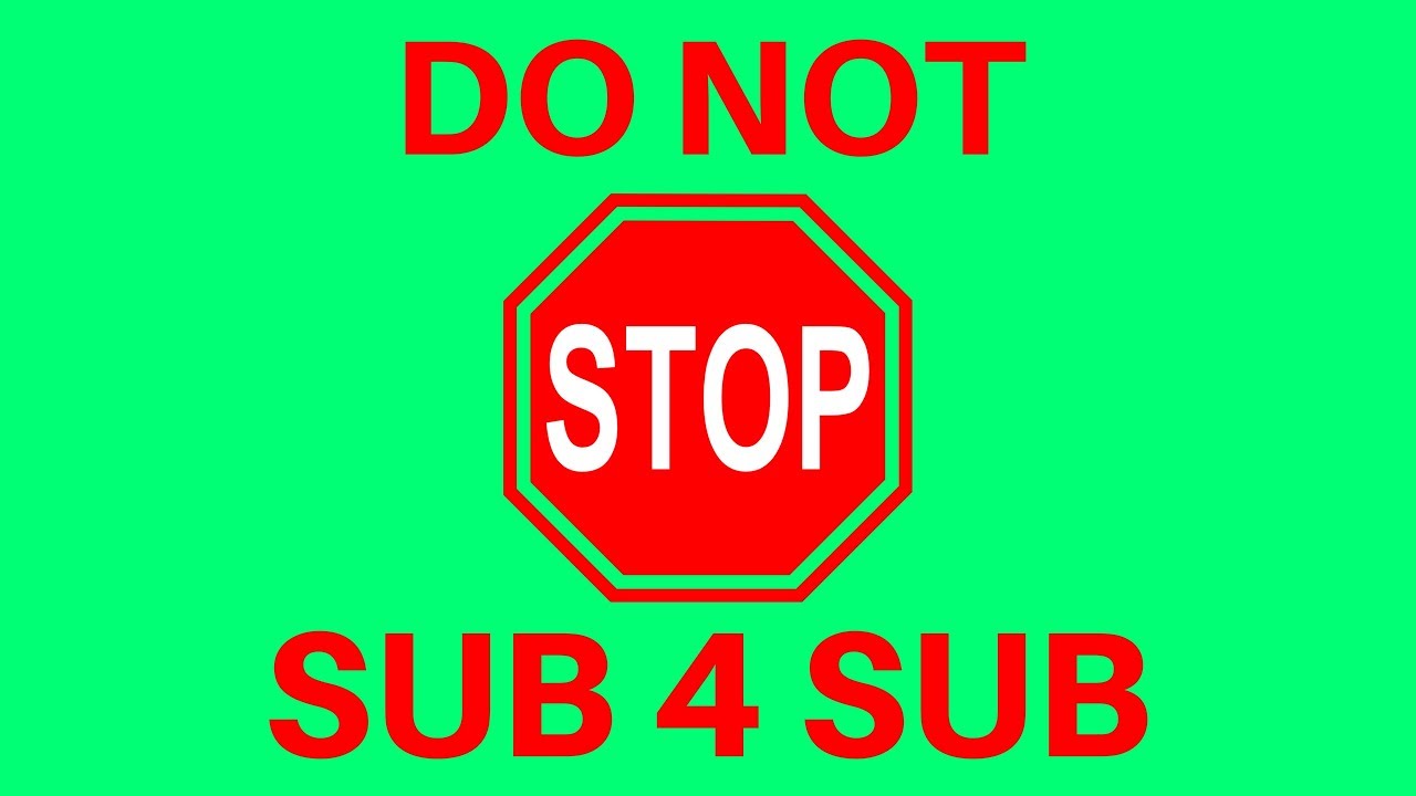 Never SUB4SUB - Why you should NOT Sub For Sub (2018) - YouTube