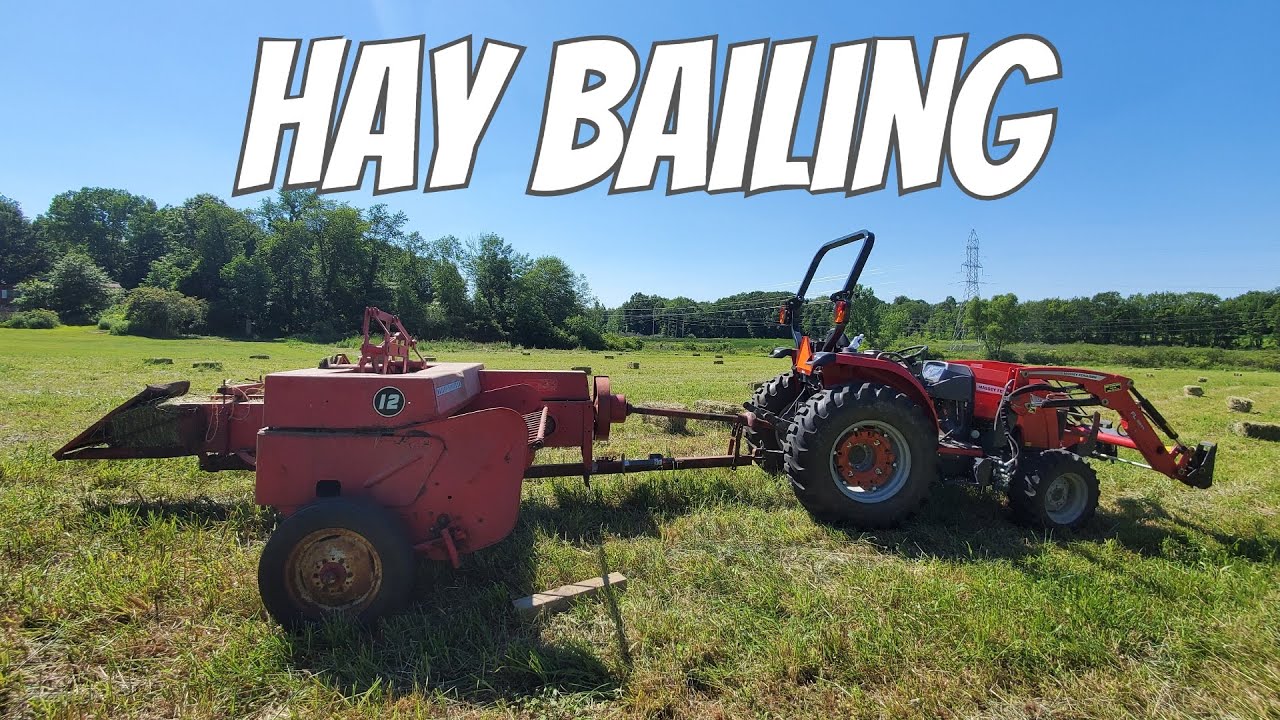 Late Spring Hay Bailing with Messy Ferguson Bailer & Messy Ferguson ...
