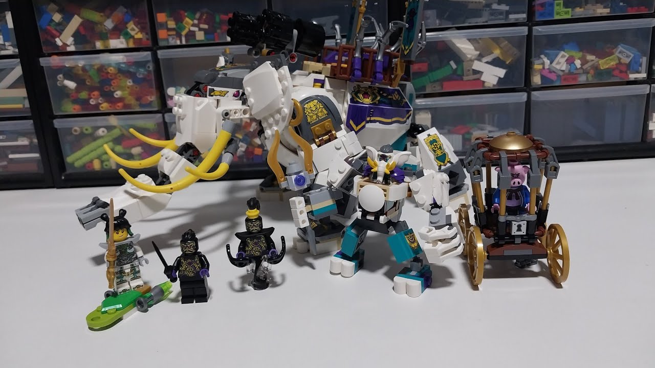 LEGO Monkie Kid Yellow Tusk Elephant set (80043) Review y Umboxing ...