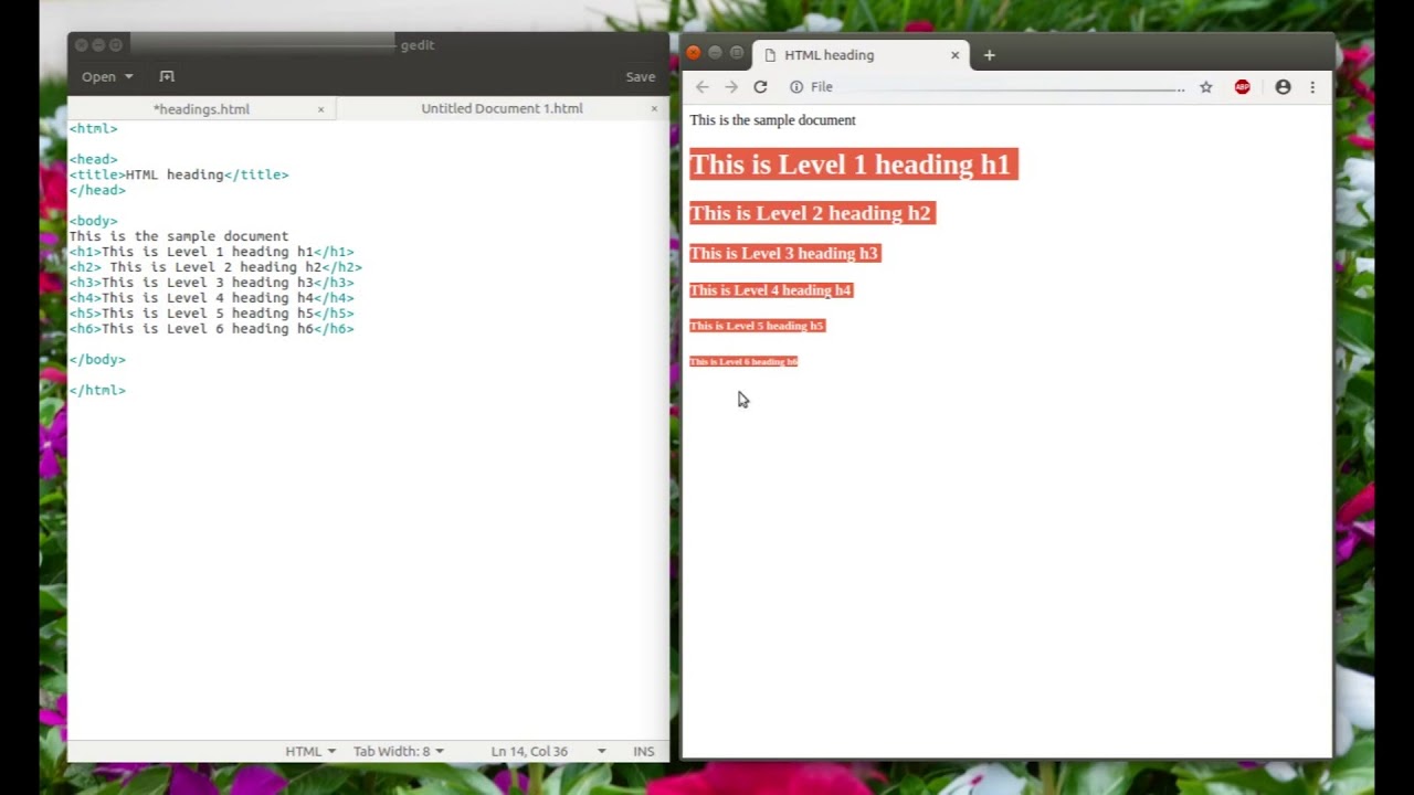 HTML headings - YouTube