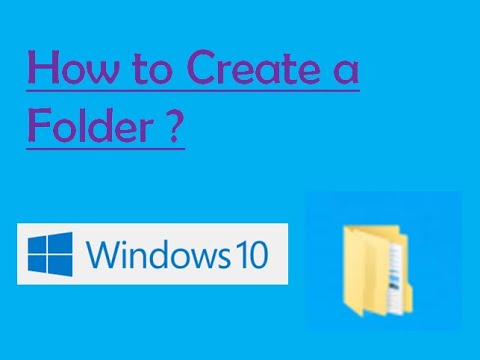 Making a Folder l How to make a folder in Windows 2010 l Learning at ...