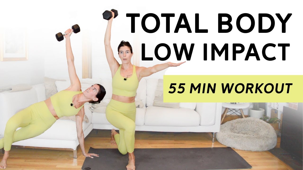 55-Min Total Body Low Impact Workout with a Set of Weights - Build a ...