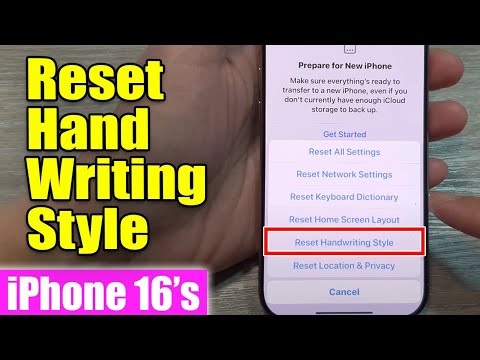 iPhone 16/16 Pro Max: How to Reset Hand Writing Style - YouTube