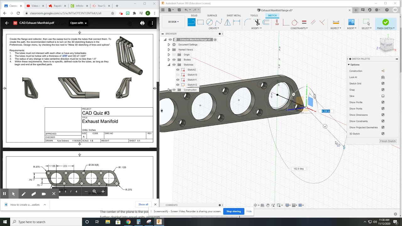 How to create a 3D path for the sweep tool on Fusion 360 - YouTube